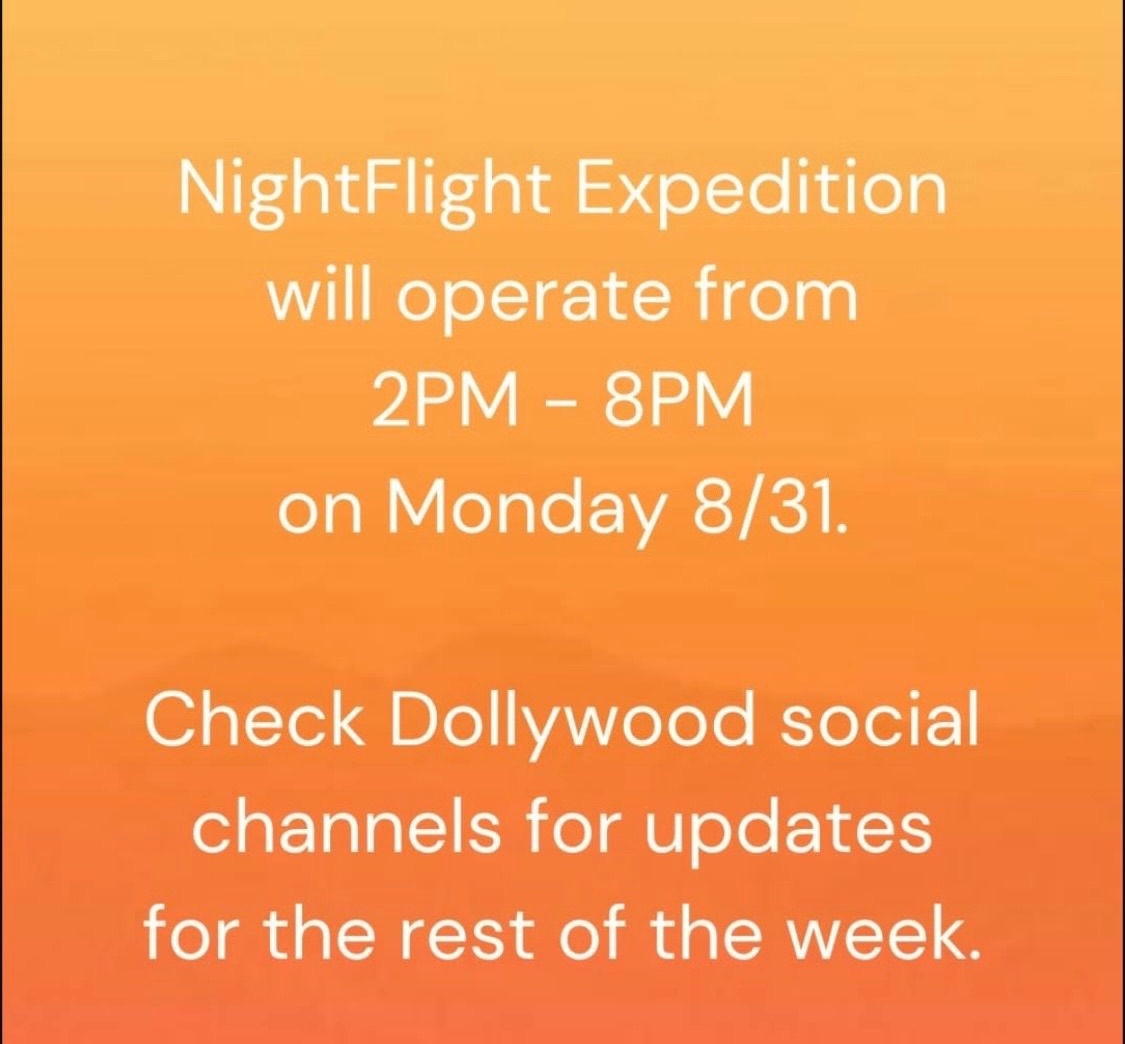 Nightflight At Dollywood To Reopen August 31st And Continue Technical